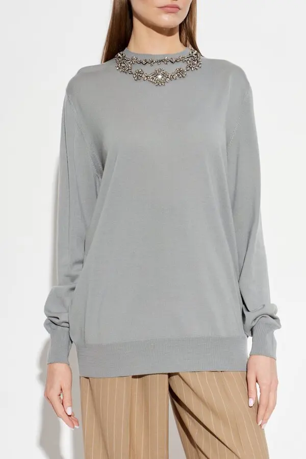 Valentino Garavani Sweater With Crystal Embellishments