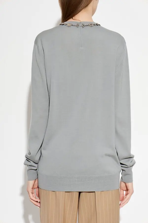 Valentino Garavani Sweater With Crystal Embellishments