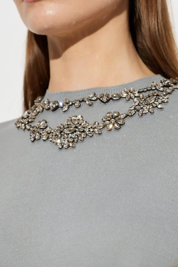 Valentino Garavani Sweater With Crystal Embellishments