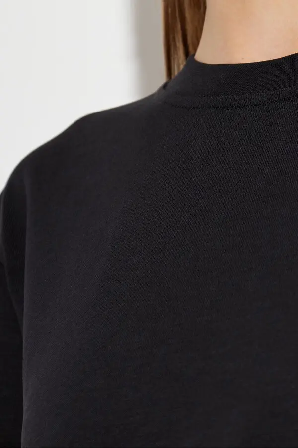 Sportmax Sponda' T-shirt With Asymmetrical Fringe Detail