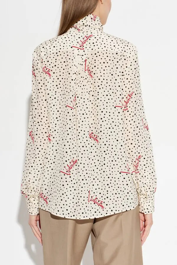 Valentino Garavani Silk Blouse With Decorative Tie