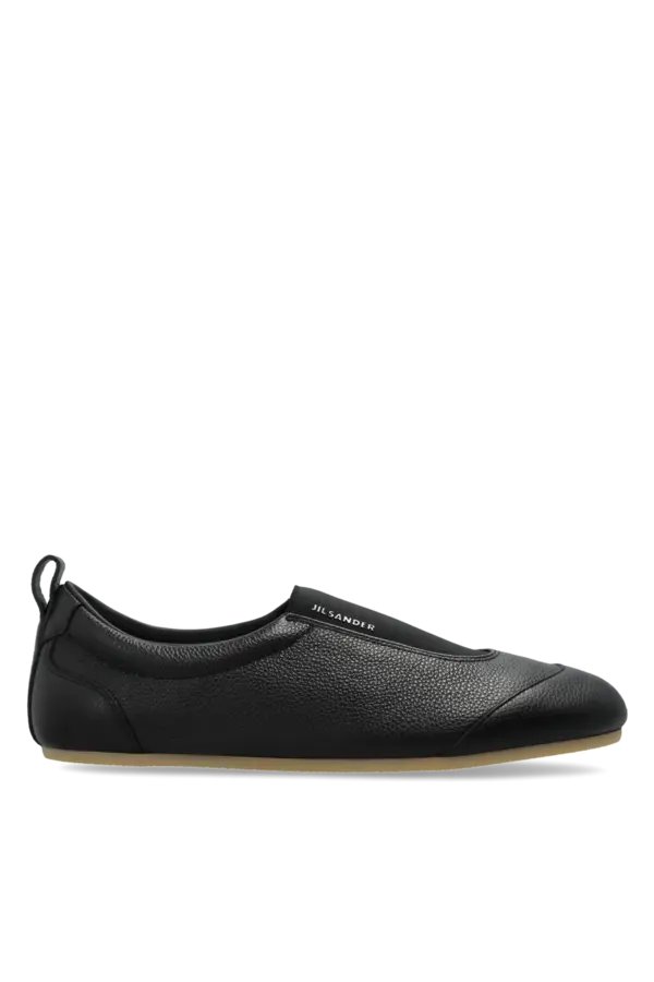 JIL SANDER Etage" Smooth Leather Slip-on Sneakers - Black