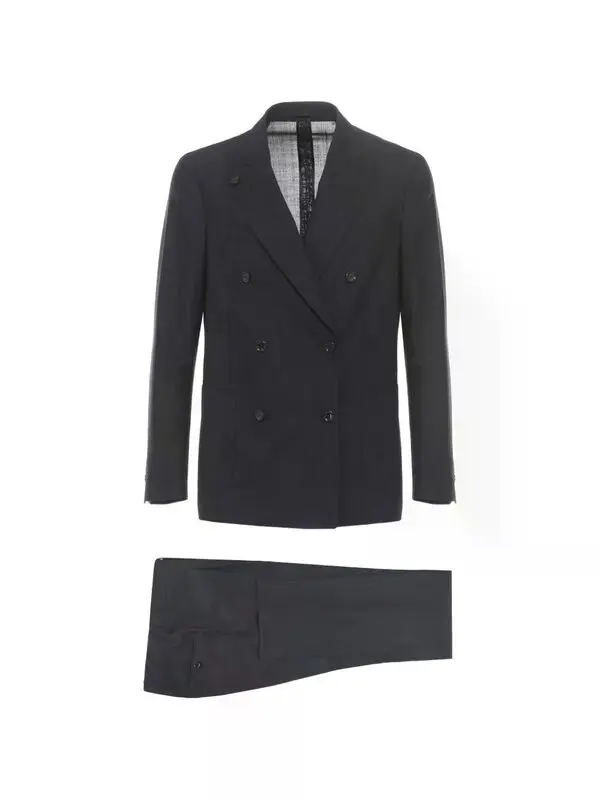 LARDINI Pinstripe Double-breasted Suit