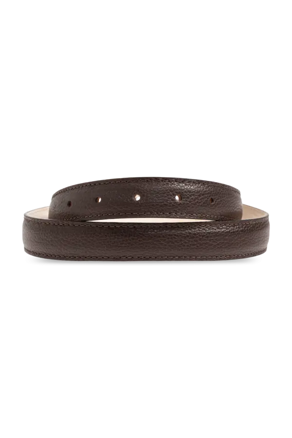IRO PARIS Skinny Leather Belt With Silver-tone Geometric Buckle