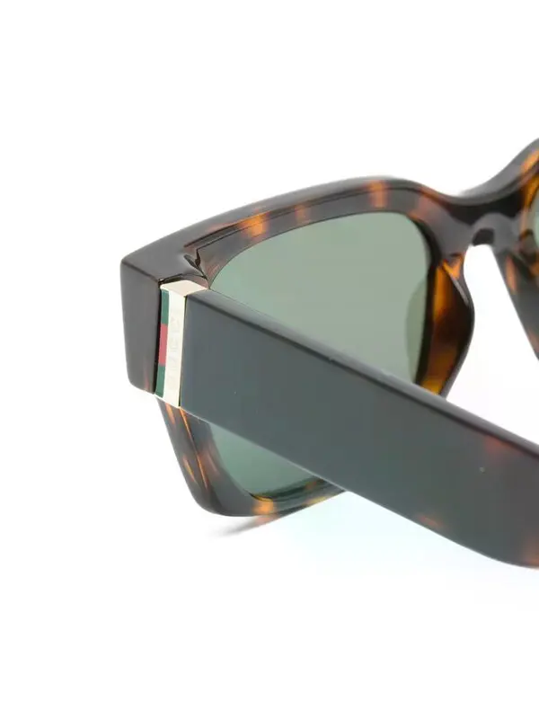 Gucci Rectangle Frame Sunglasses - Brown