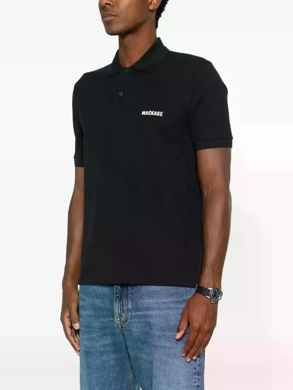 Mackage Logo-print Cotton Polo Shirt