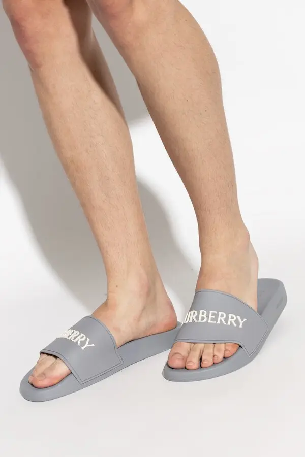 Burberry Furley Slides With Embossed Logo
