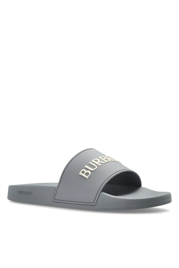 Burberry Furley Slides With Embossed Logo