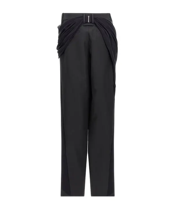 JEAN PAUL GAULTIER Layered Draped Trousers - Black