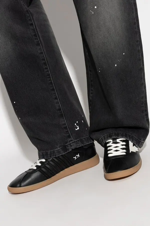 Dsquared2 Low-top Leather Sneakers With Graphic Detail