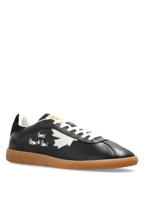 Dsquared2 Low-top Leather Sneakers With Graphic Detail