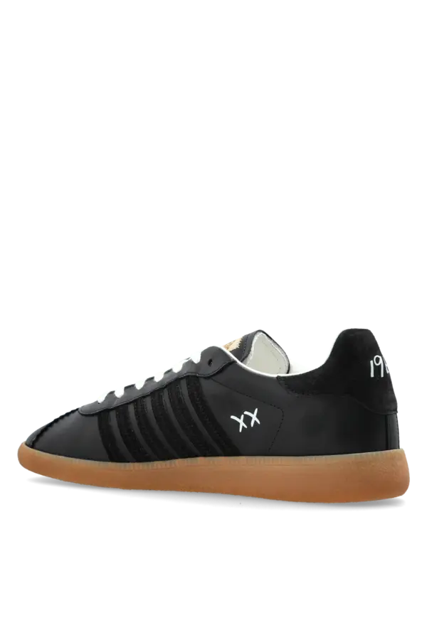 Dsquared2 Low-top Leather Sneakers With Graphic Detail