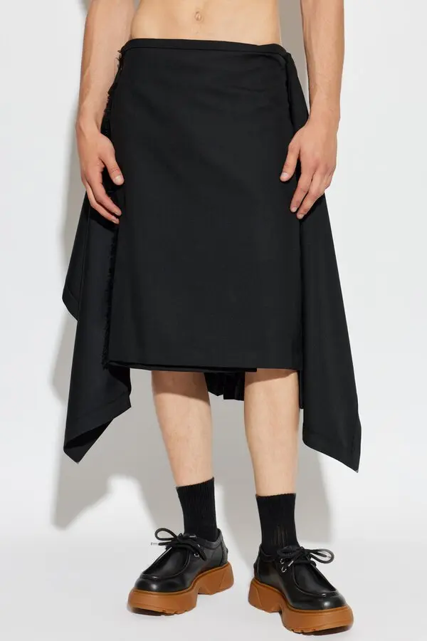Alexander McQueen Asymmetrical Pleated Skirt