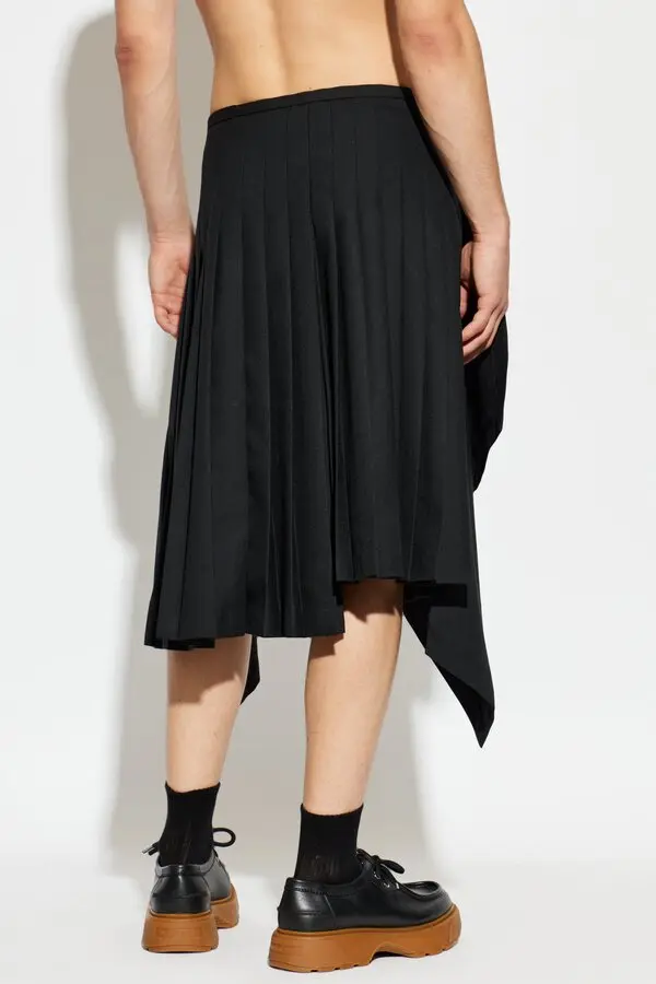 Alexander McQueen Asymmetrical Pleated Skirt