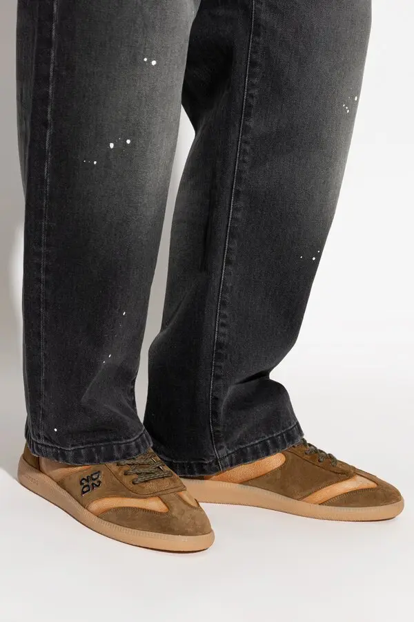 Dsquared2 Low-top Sneakers With Suede And Leather Detailing - Brown