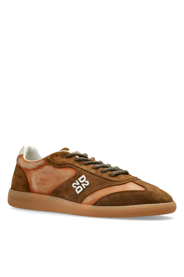 Dsquared2 Low-top Sneakers With Suede And Leather Detailing - Brown