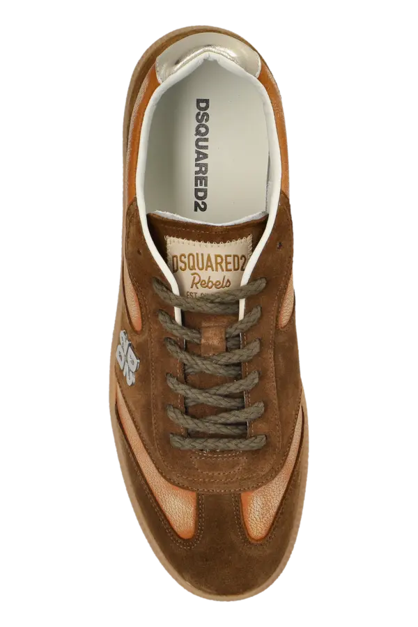 Dsquared2 Low-top Sneakers With Suede And Leather Detailing - Brown