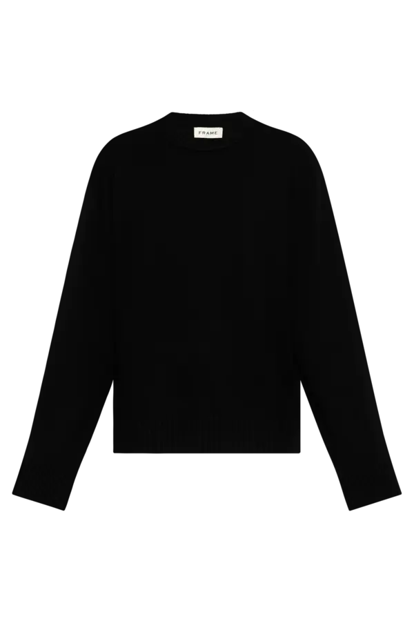 FRAME Cashmere Crew Neck Sweater - Black