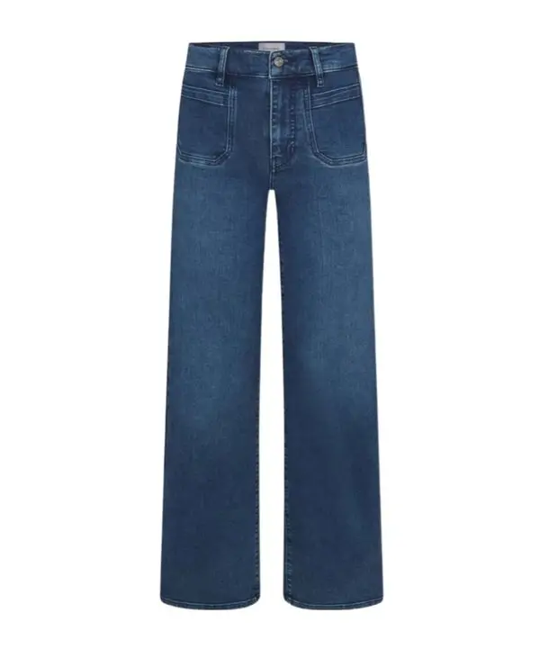FRAME High-rise Wide-leg Jeans - Blue