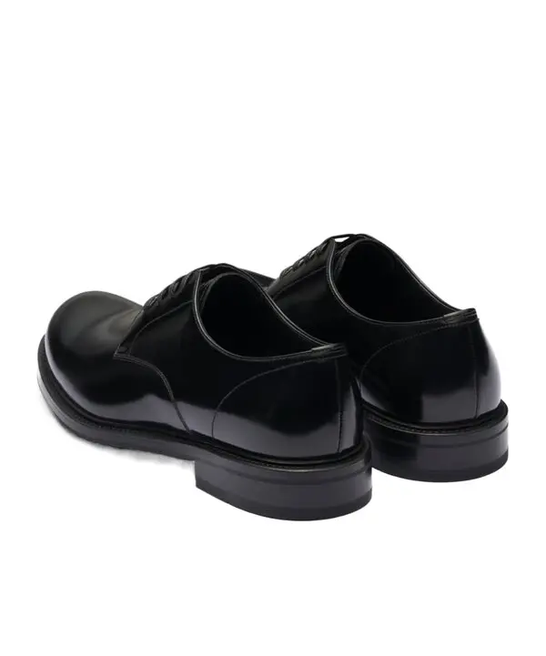 Prada Brushed Leather Lace-up Shoes