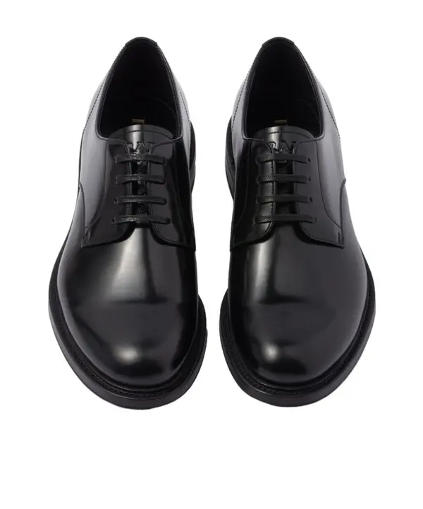 Prada Brushed Leather Lace-up Shoes