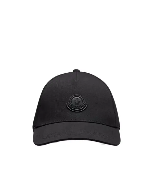 Moncler Logo Patch Baseball Cap - Black