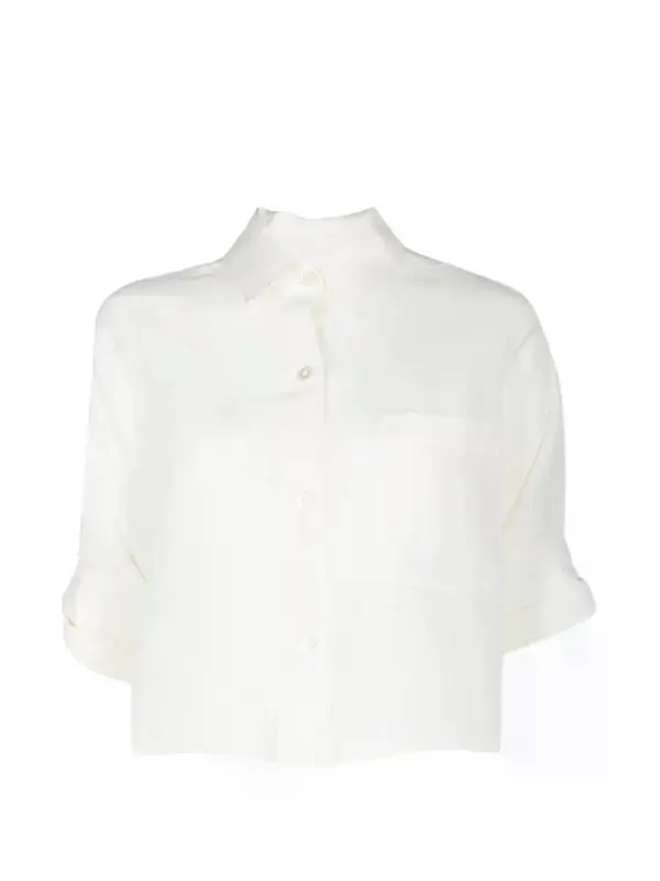 TWP Ivory Chest Patch Pocket Shirt - Neutrals