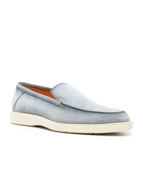 Santoni Almond-toe Slip-on Loafers