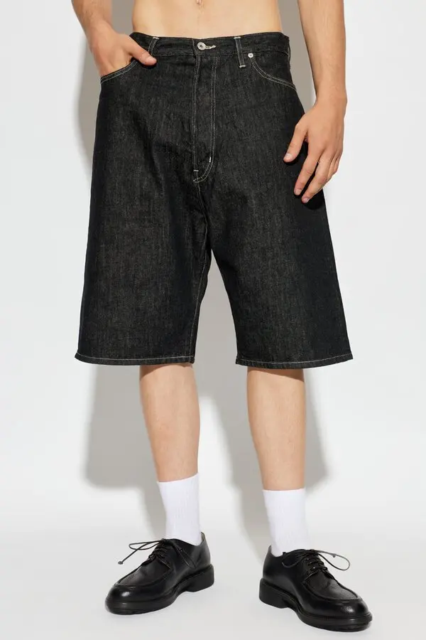 Studio Nicholson Marylebone' Rigid Denim Bermuda Shorts - Black