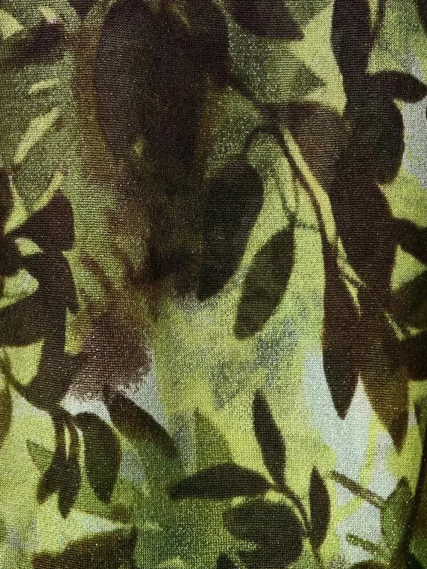 Armani Exchange Metallic Thread Leaf Print T-shirt