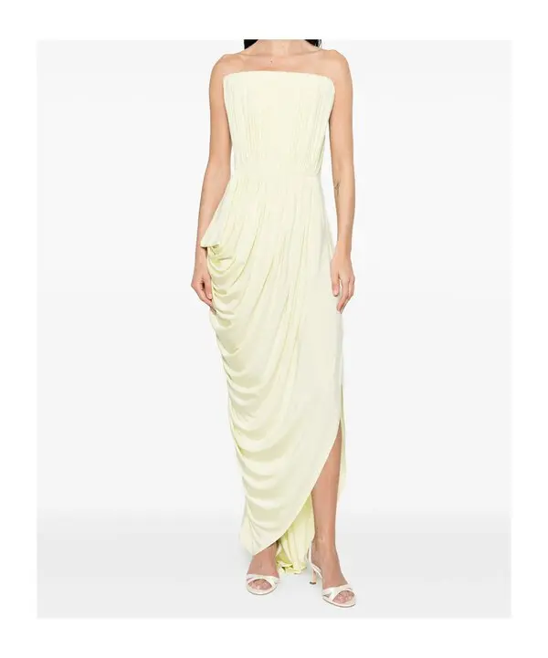 Stella McCartney Sleeveless Strapless Draped Maxi Dress