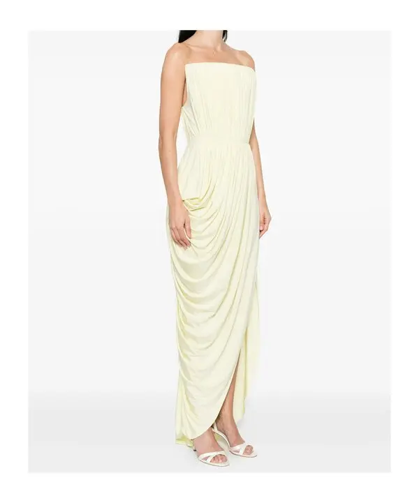 Stella McCartney Sleeveless Strapless Draped Maxi Dress