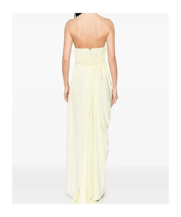 Stella McCartney Sleeveless Strapless Draped Maxi Dress