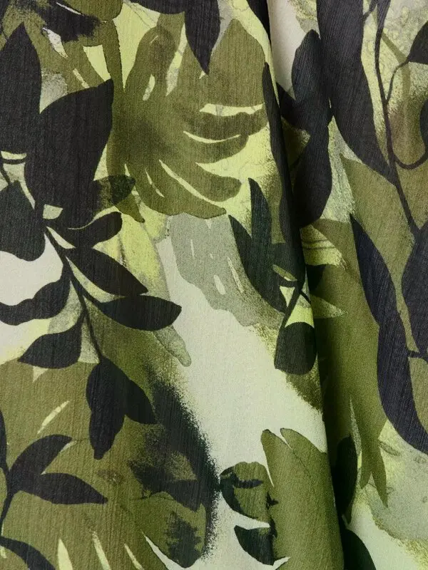 Armani Exchange Leaf Print Mini Skirt