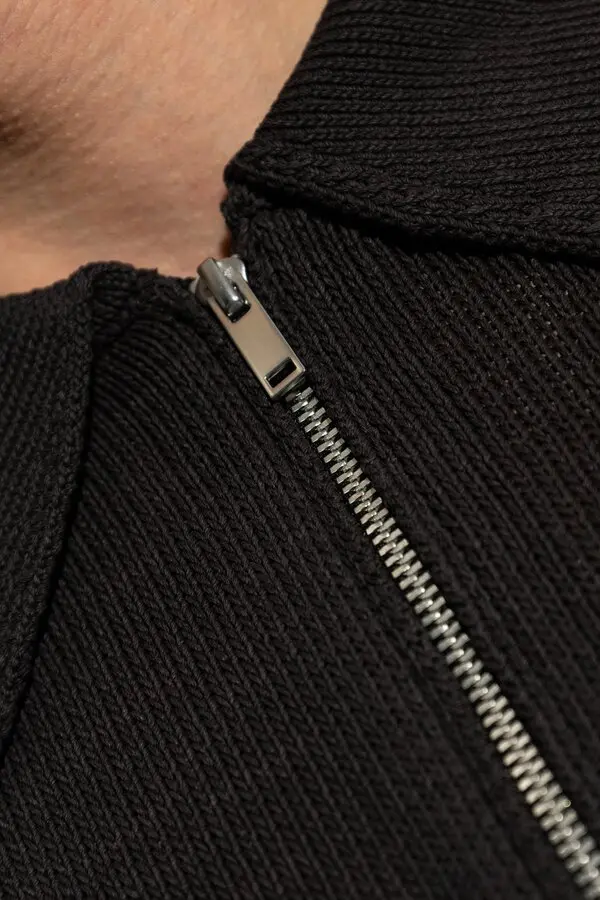 Studio Nicholson Heddy Half-zip Textured Knit Polo Sweater