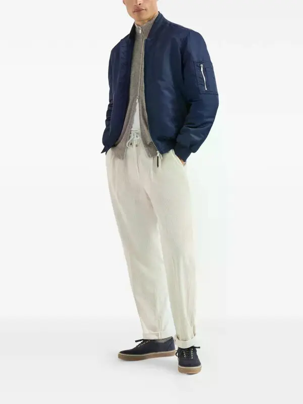 Brunello Cucinelli Two-way Zip Cardigan - Grey