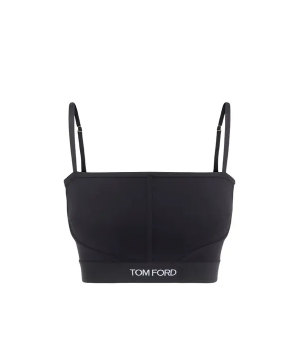 TOM FORD Logo Waistband Bra - Black
