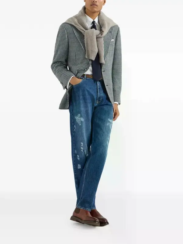 Brunello Cucinelli Houndstooth-pattern Blazer