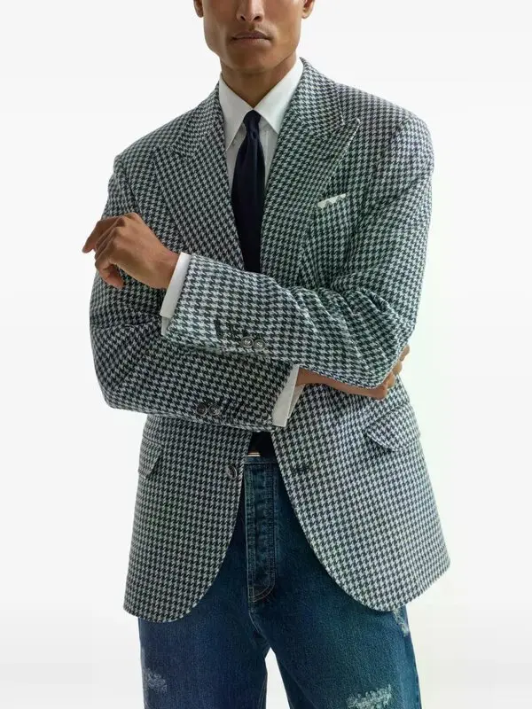 Brunello Cucinelli Houndstooth-pattern Blazer