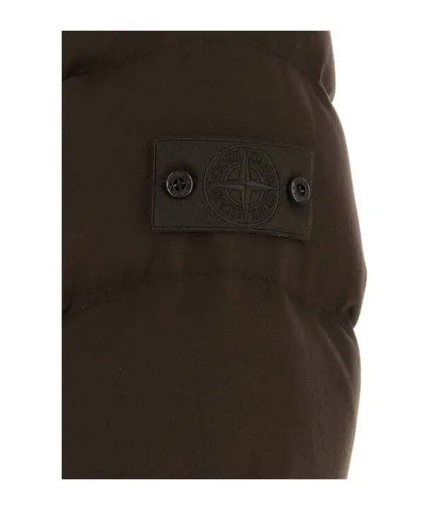 Stone Island Wool Down Jacket - Brown