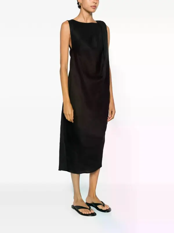 Sú Draped Sleeveless Midi Dress