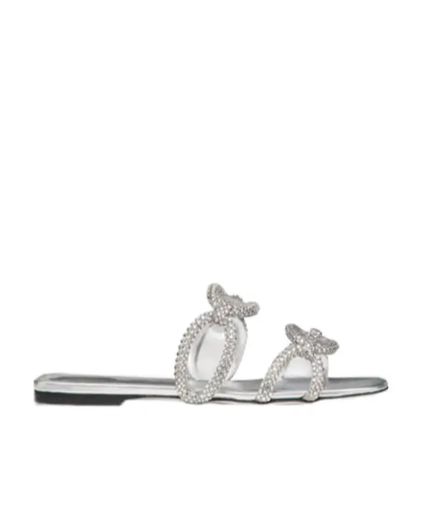 Valentino Garavani Chain Embellished Slip-on Sandals