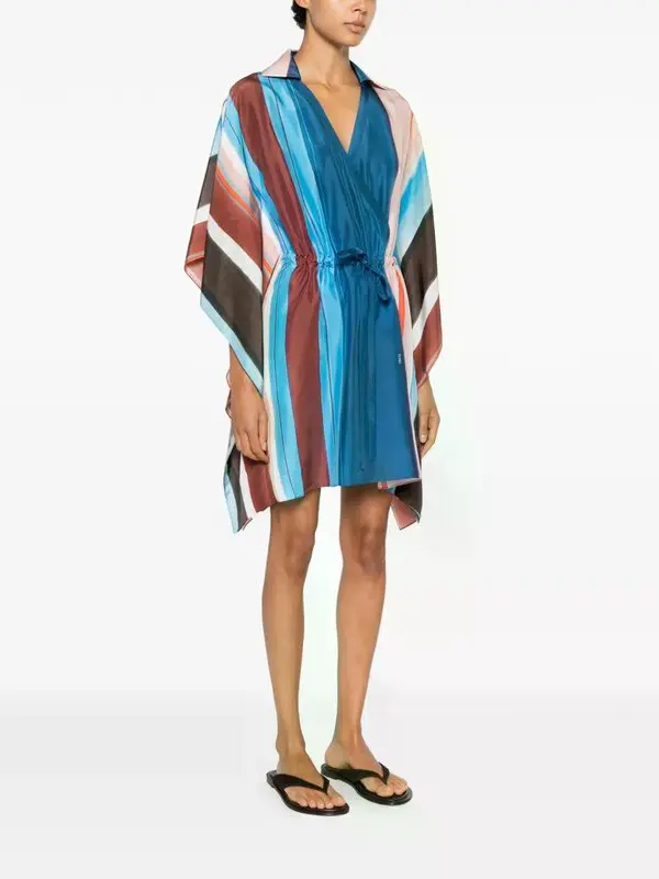 Fendi Striped Silk Mini Dress