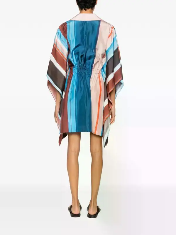Fendi Striped Silk Mini Dress