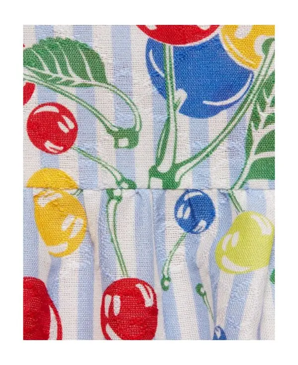 Gucci Cherries Striped Print Shorts