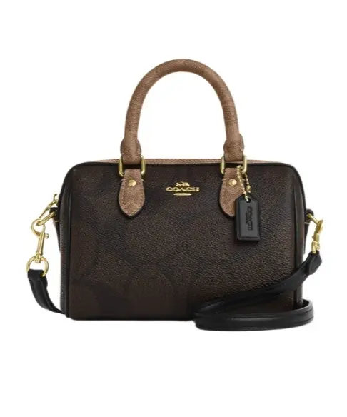 COACH Mini Rowan Crossbody Bag - Walnut/tan