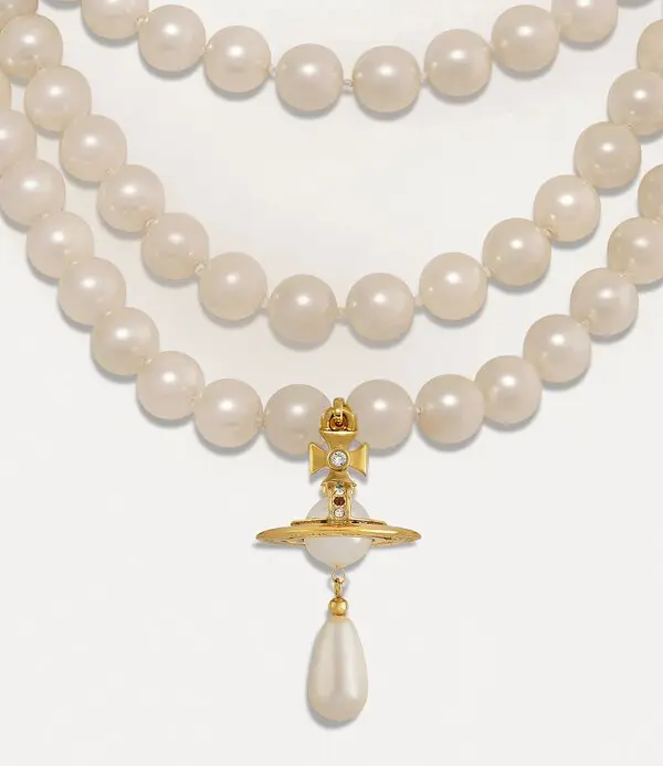 VIVIENNE WESTWOOD 3-row Chocker Necklace