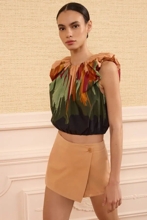 Ulla Johnson Beau Cotton Twill Wrap Skirt Shorts