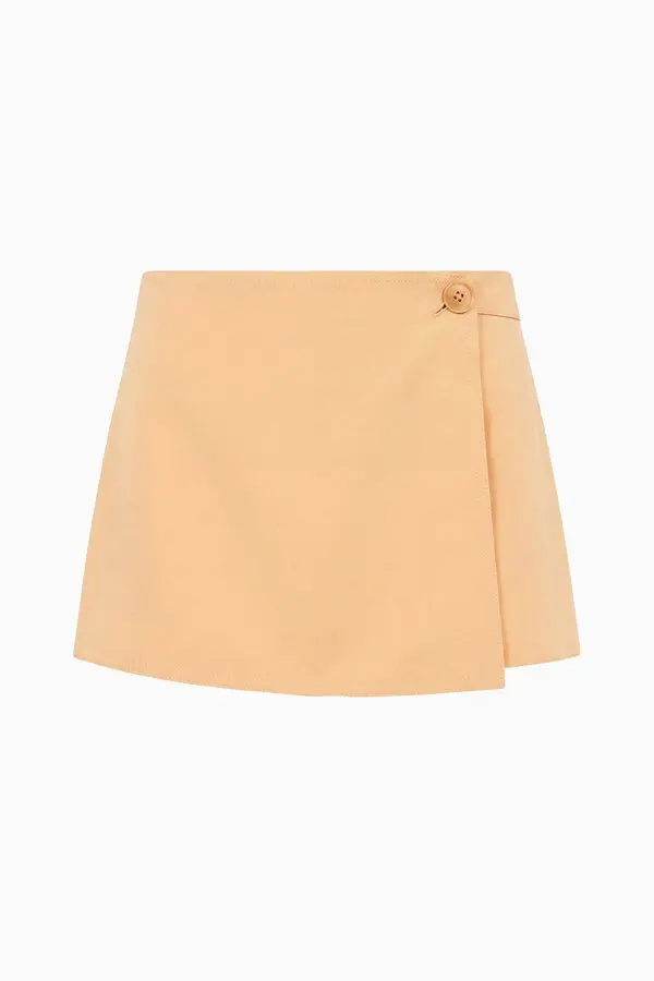 Ulla Johnson Beau Cotton Twill Wrap Skirt Shorts