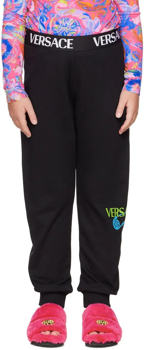 Versace Logo Print Track Pants